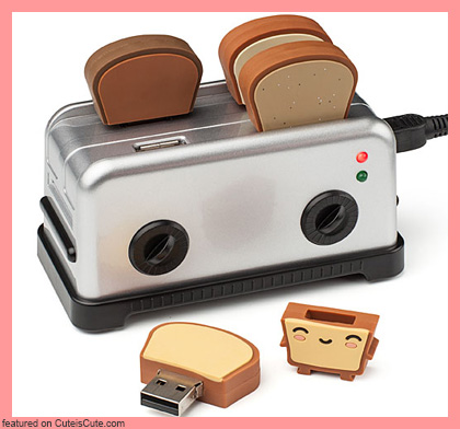 4 Little Toasts Sitting in a Hub
